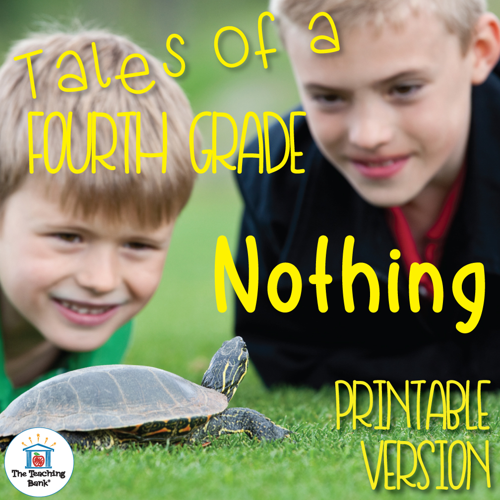 Tales of a Fourth Grade Nothing Printable Novel Study | The Teaching Bank