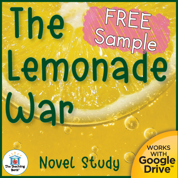 The Lemonade War Novel Study FREE Sample - The Teaching Bank