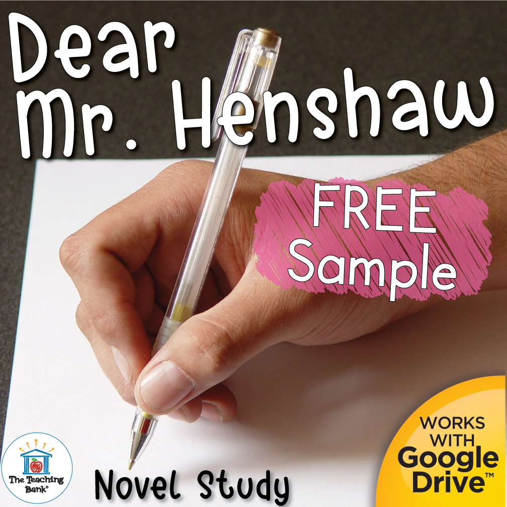 Dear Mr. Henshaw Novel Study FREE Sample - The Teaching Bank