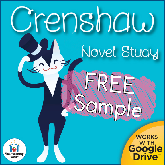 Crenshaw Novel Study FREE Sample - The Teaching Bank