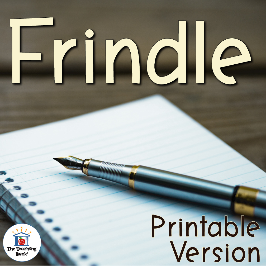 Frindle Printable Novel Study | The Teaching Bank