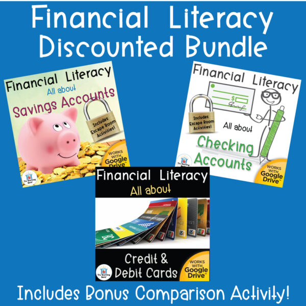 Financial Literacy Bundle Savings, Checking, Credit and Debit Cards ...