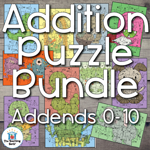 Addition Facts Mastery Puzzle Bundle - The Teaching Bank