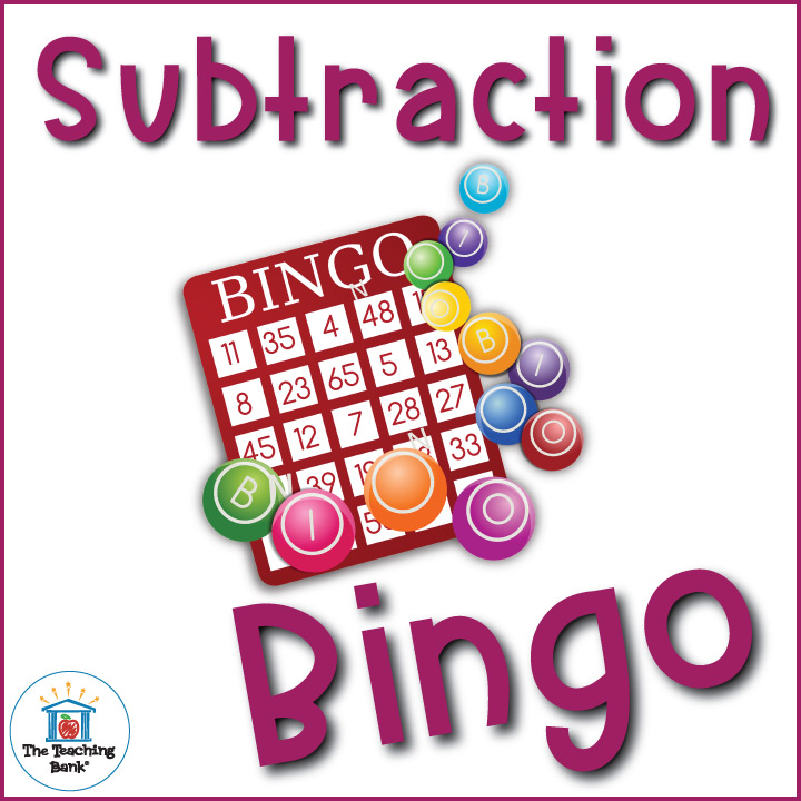 Subtraction Basic Facts Bingo Game - The Teaching Bank