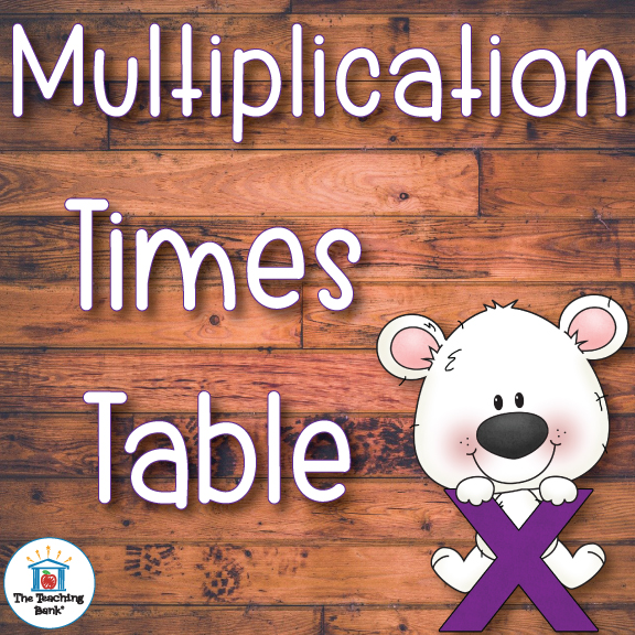 Multiplication Times Table Filled and Blank – FREE - The Teaching Bank