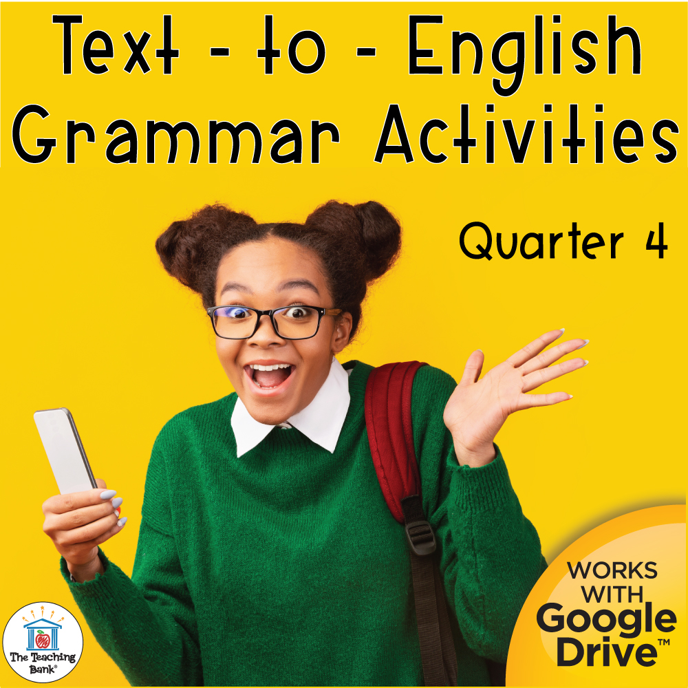 Text To English Grammar Daily Writing Activities Quarter 4 The