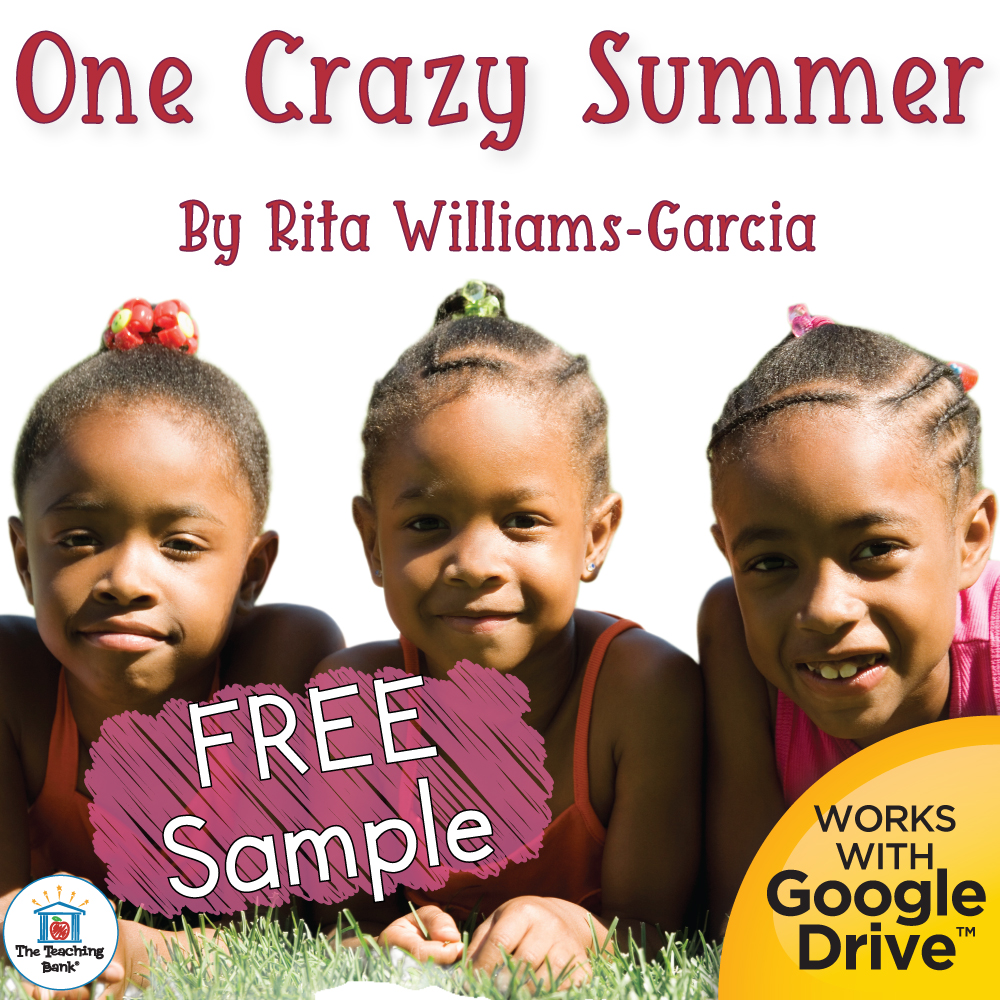 One Crazy Summer Novel Study FREE Sample - The Teaching Bank